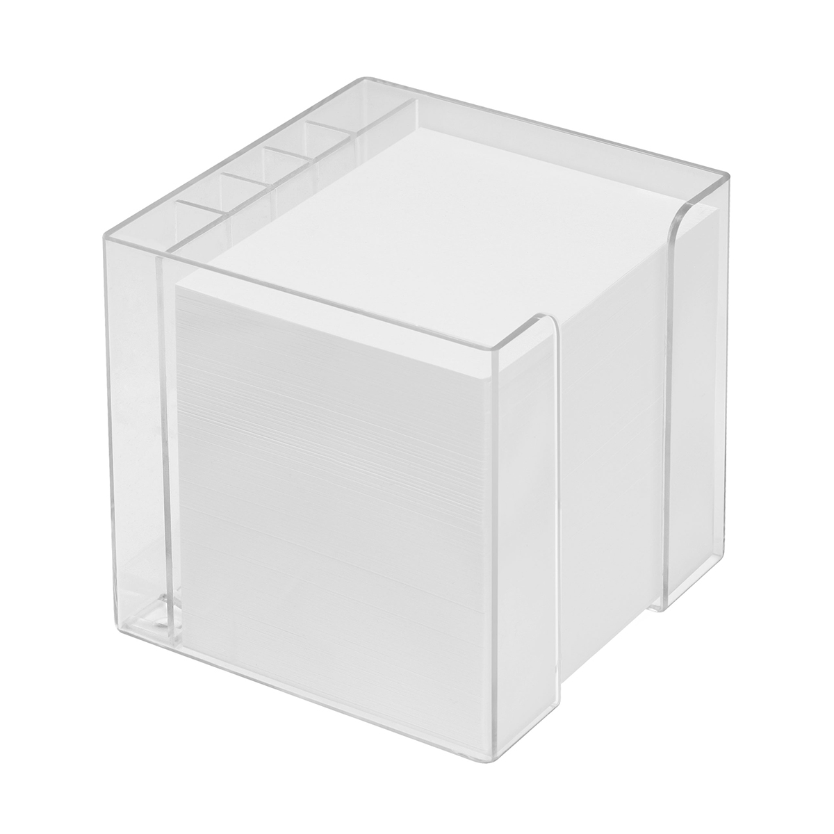 Zettelbox mit Köcher "Alpha" | transparent | 7009KPC-7