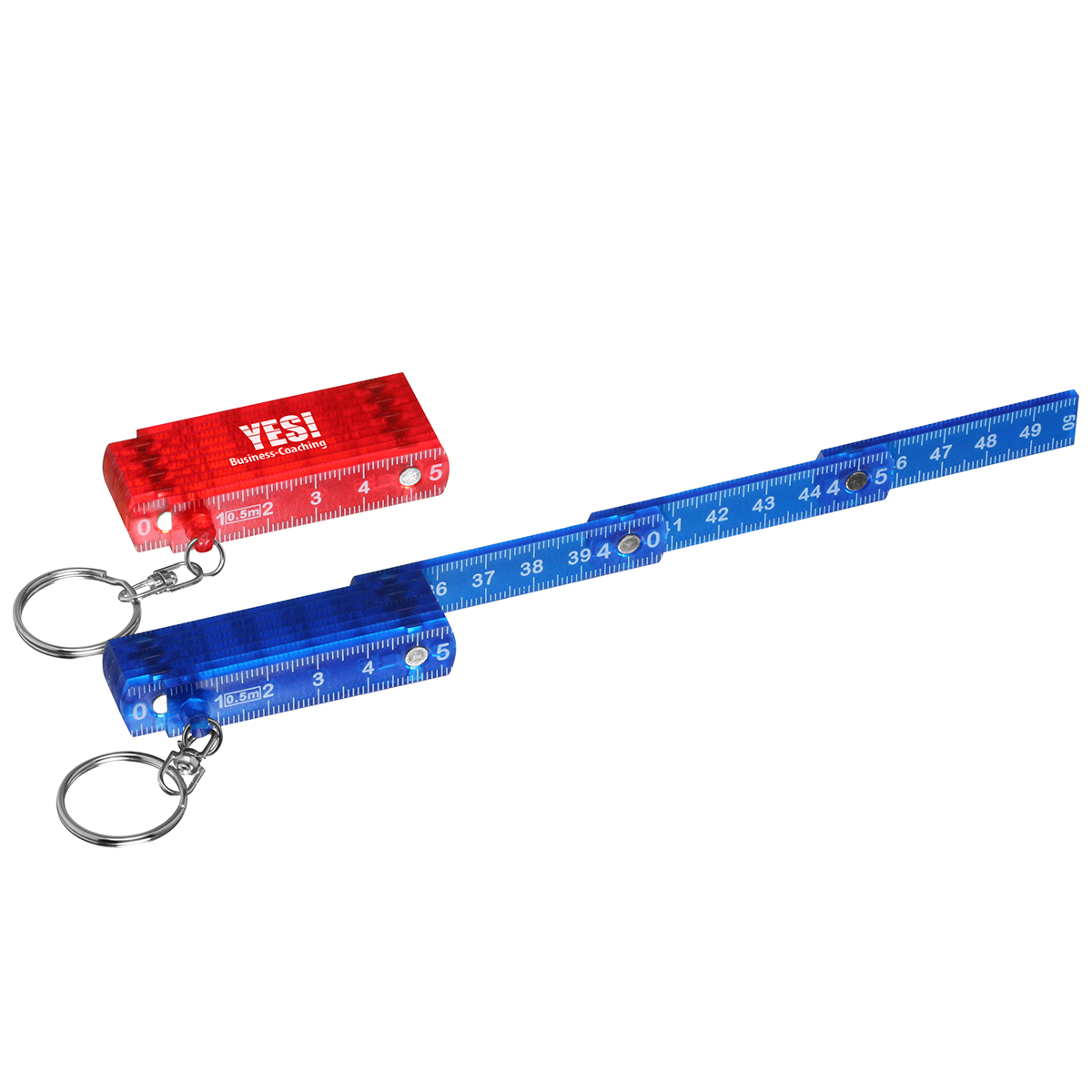 Plastic folding rule, mini | transparent red | 7971-T1